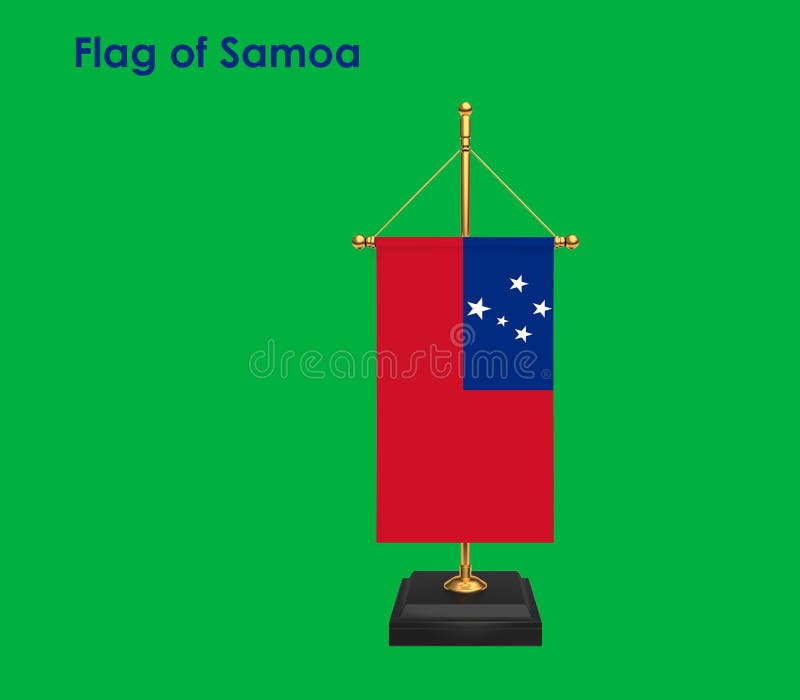 Bandera De Samoa Samoa Bandera Nacional De Samoa. Indicador De Tabla De ...