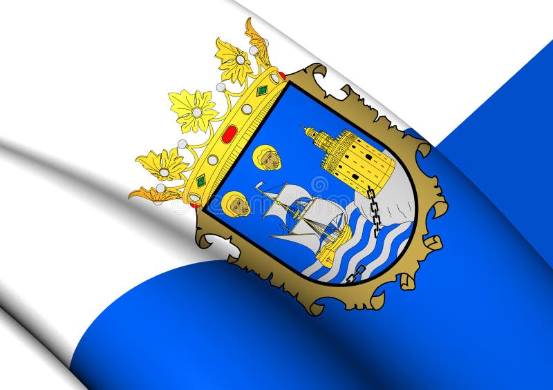 Bandera De Santander, España Stock de ilustración - Ilustración de ...