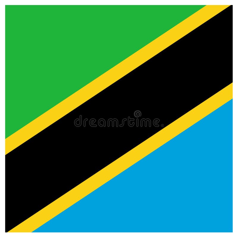 Bandera De Tanzania - La República Unida De Tanzania Ilustración del ...