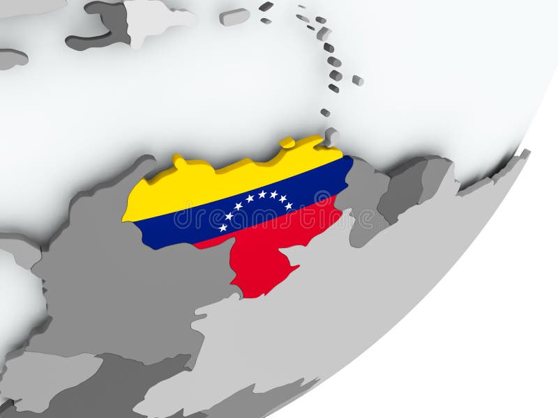 Bandera De Venezuela En Mapa Stock de ilustración - Ilustración de ...