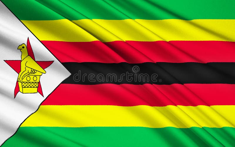 Bandera De Zimbabwe, Harare Stock de ilustración - Ilustración de ...