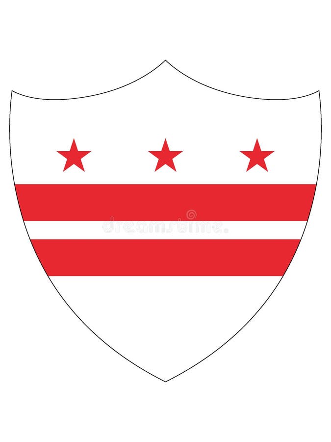 Bandera Del Escudo Del Estado De Los E.E.U.U. Del Washington DC ...