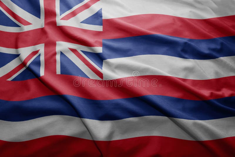 Bandera Brillante Del Estado De Hawaii Foto de archivo - Imagen de ...