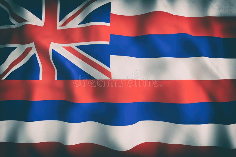 Bandera Del Estado De Hawaii Stock de ilustración - Ilustración de ...