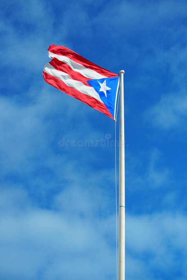 Bandera Del Estado De Puerto Rico Foto de archivo - Imagen de azul ...