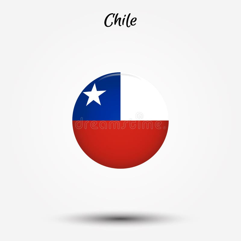 Bandera De Chile En Icono Brillante Stock de ilustración - Ilustración ...