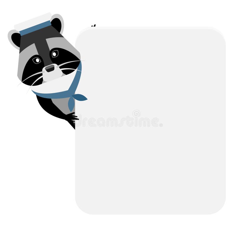 Bandera Del Marinero Del Mapache Ilustración del Vector - Ilustración ...