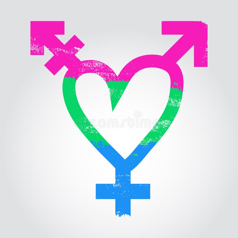 Polysexual Pride Flag Waving Vector Illustration Diseñó Con Esquema De
