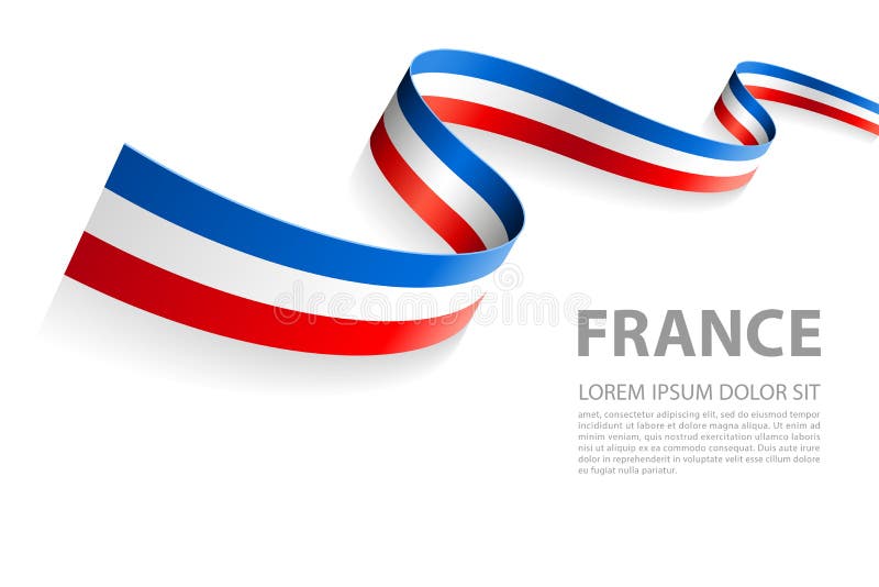 Banner Vectorial Con Los Colores De La Bandera Francesa Ilustración del ...