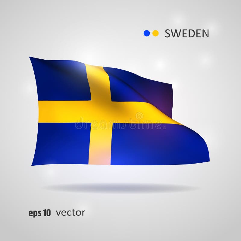 Bandera Del Vector De Suecia Ilustración del Vector - Ilustración de ...