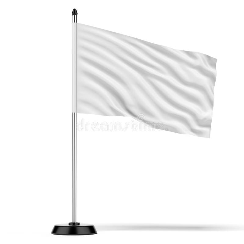 Bandera en asta de bandera stock de ilustración. Ilustración de ayuda ...