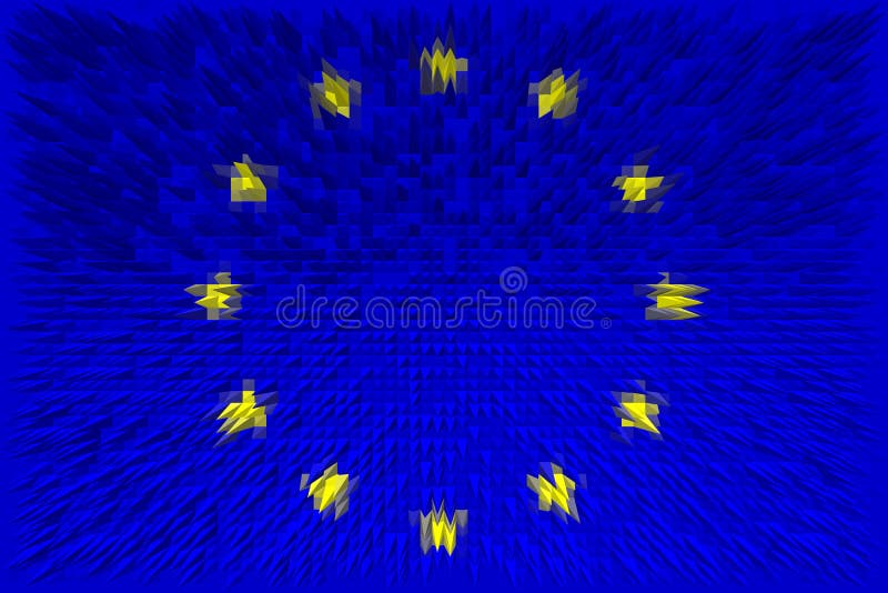 European Union. Flag of European Union. Llustration of the Flag of ...