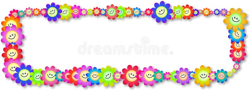 Pancarta de Flores Felices stock de ilustración. Ilustración de ...