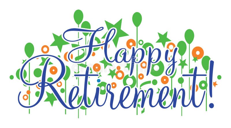 Bandera feliz del retiro ilustración del vector. Ilustración de persona ...