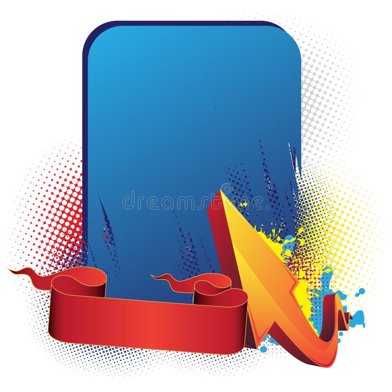 Bandera azul ilustración del vector. Ilustración de retro - 5192806