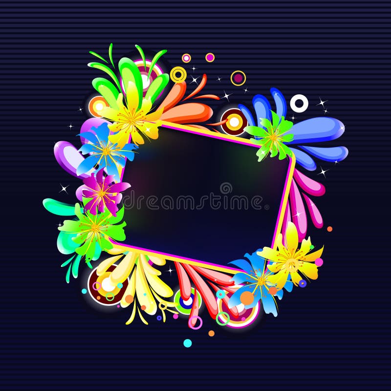 Bandera floral ilustración del vector. Ilustración de flor - 13114775