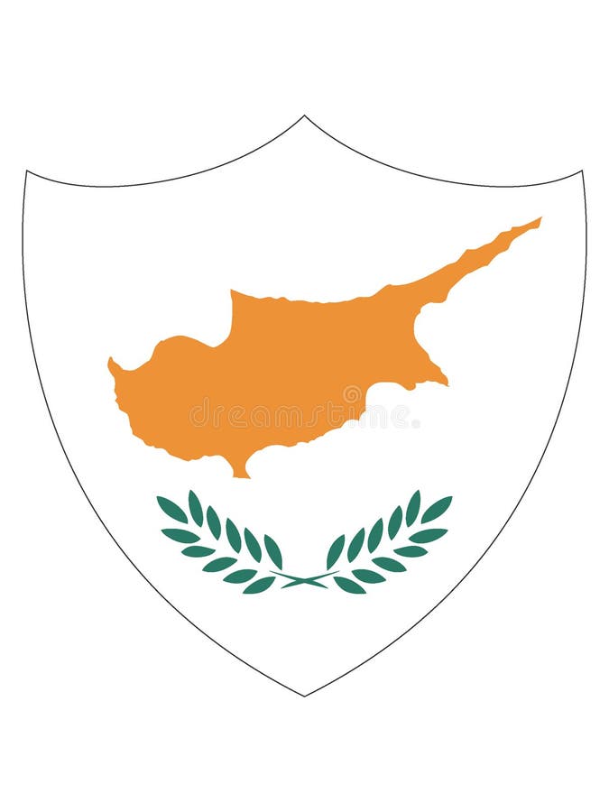 Bandera Formada Escudo De Chipre Ilustración del Vector - Ilustración ...