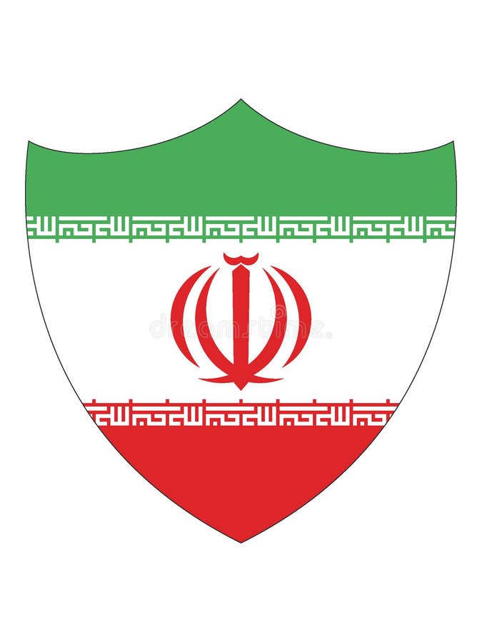 Bandera Formada Escudo De Irán Ilustración del Vector - Ilustración de ...