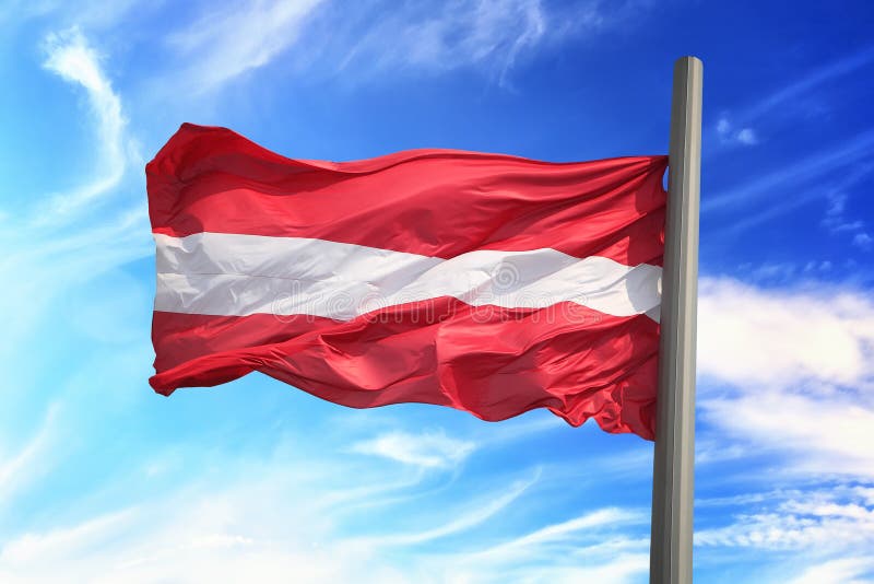 Bandera letona stock de ilustración. Ilustración de europa - 110765546