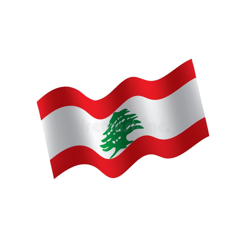 Bandera libanesa, ejemplo stock de ilustración. Ilustración de ...