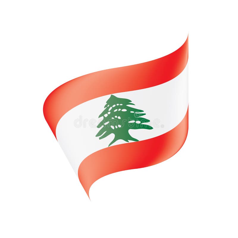 Bandera libanesa, ejemplo stock de ilustración. Ilustración de agilizar ...