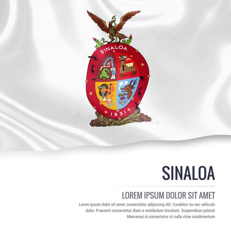 Mapa De Sinaloa Con El Ejemplo Mexicano De La Bandera Nacional ...