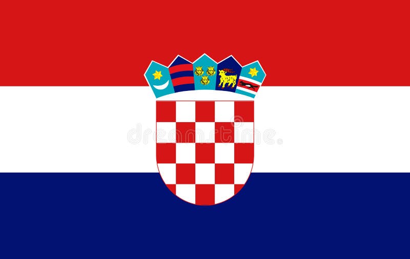 Bandera Nacional Croata Bandera Oficial De Los Colores Exactos De