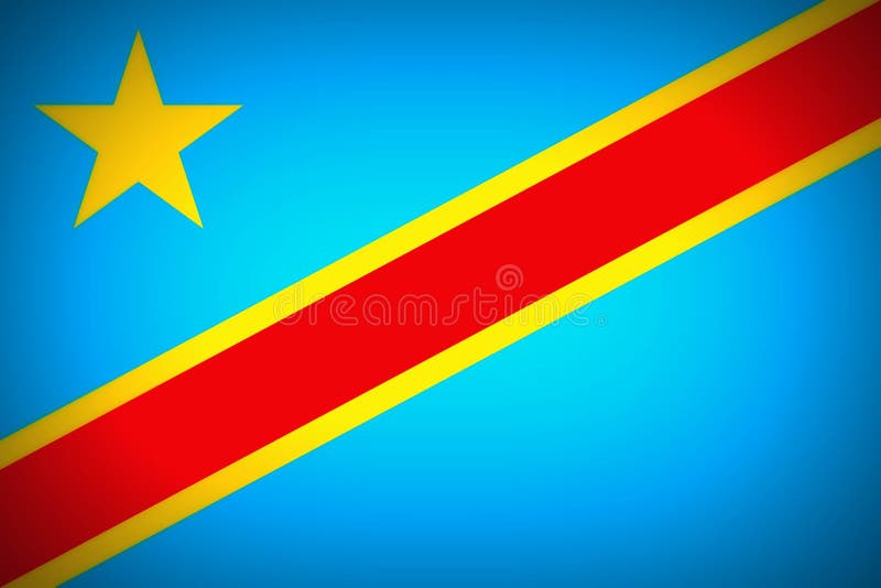Bandera nacional de Congo stock de ilustración. Ilustración de colores ...