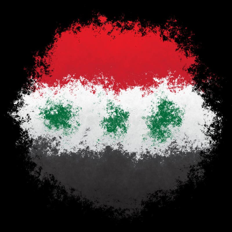 Bandera nacional de Iraq stock de ilustración. Ilustración de muestra ...