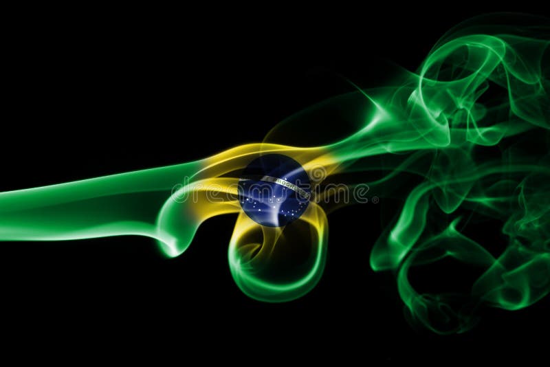 Bandera Nacional Del Humo Del Brasil Foto de archivo - Imagen de ...