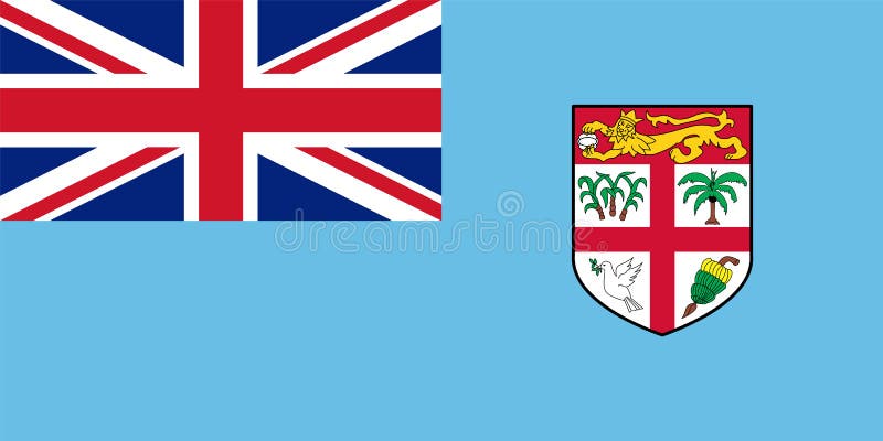 Bandera Oficial Del Vector De Fiji Ilustración del Vector - Ilustración ...