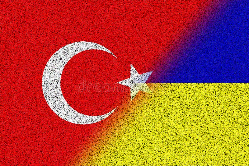 Turkey and Ukraine. Turkey Flag and Ukraine Flag Stock Illustration ...