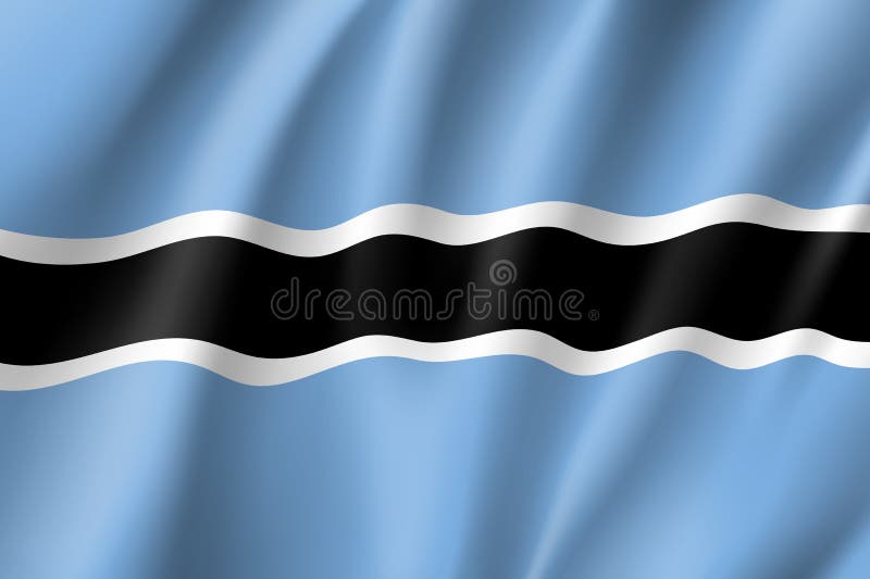Fondo Realista De La Bandera De BOTSWANA Que Agita Stock de ilustración ...