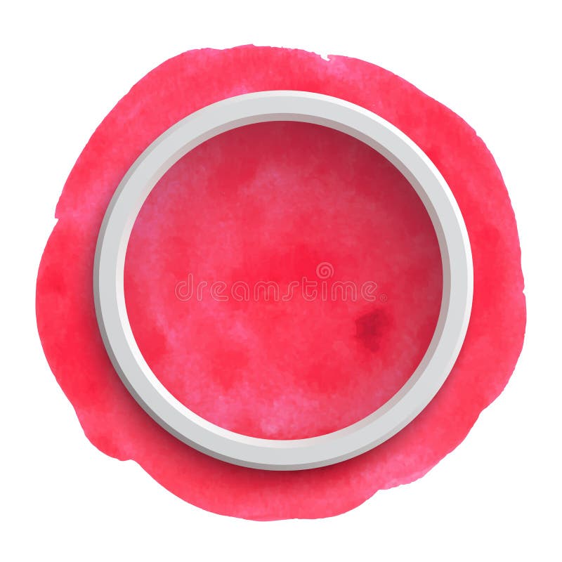 Banner Rosa Redondo En Acuarela Ilustración del Vector - Ilustración de ...