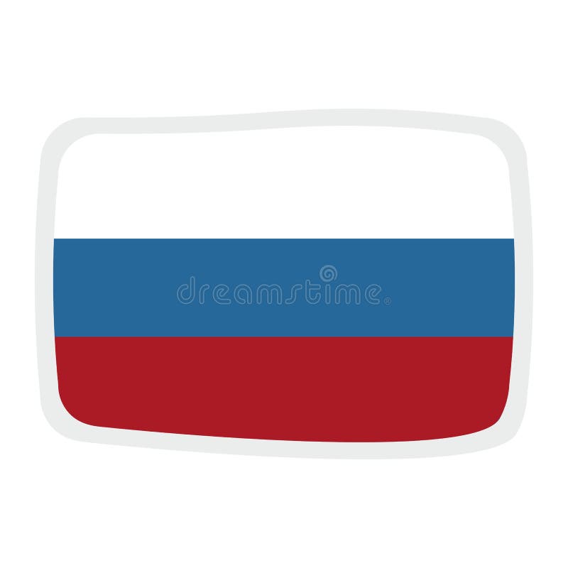 Bandera Rusa. Stickers Rusos. Bandera De Rusia. Ilustración del Vector ...
