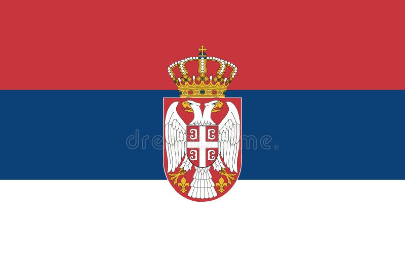 Bandera Simple Con El Escudo De Armas Stock de ilustración ...