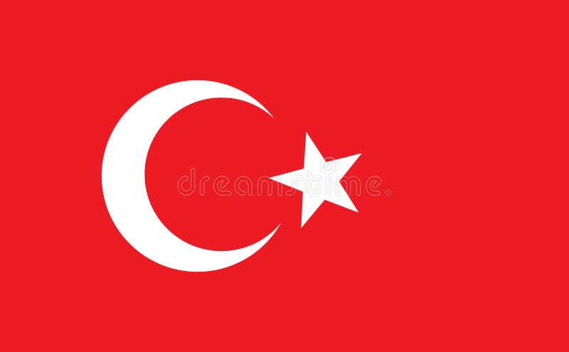 Bandera turca ilustración del vector. Ilustración de turco - 87624734