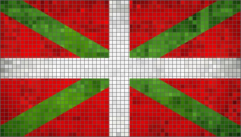 Bandera vasca ilustración del vector. Ilustración de mosaico - 117838034