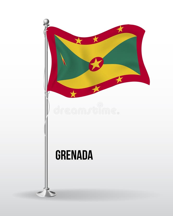 Bandera Vectorial De Gran Detalle De Grenada Ilustración del Vector ...