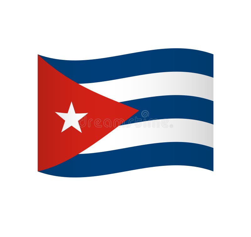 Bandera Vectorial Ondulada De Cuba Stock de ilustración - Ilustración ...