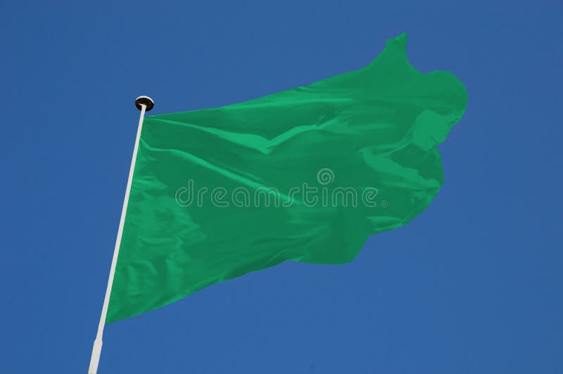 Bandera Verde imagen de archivo. Imagen de carrera, cielo - 43893009