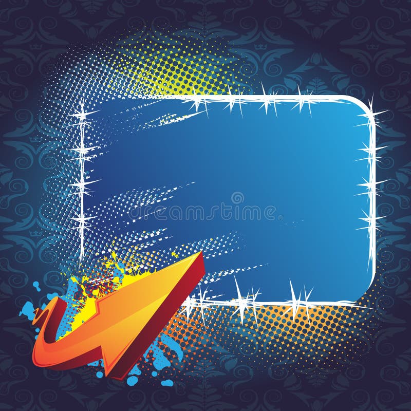 Bandera y flecha azules ilustración del vector. Ilustración de forma ...