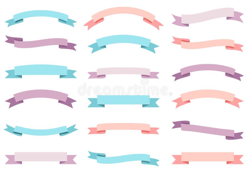 Banderas Azules, Rosadas Y Violetas Ilustración del Vector ...