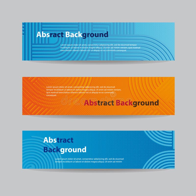 Banderas Azules Y Anaranjadas Abstractas Ilustración del Vector ...