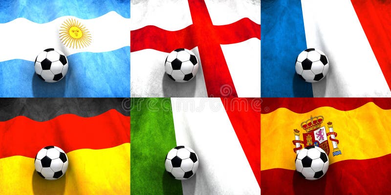 Sistema De Seis Banderas Rojas Y Verdes Imagen. Imagen: 5000773