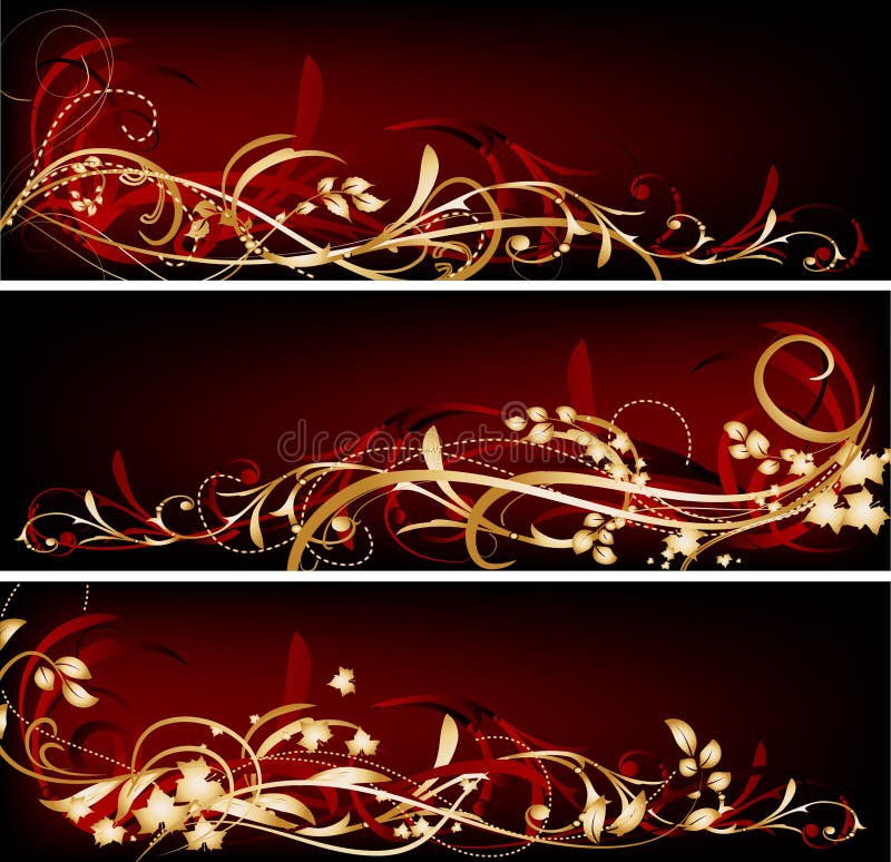 Banderas rojas ilustración del vector. Ilustración de vendimia - 14155289