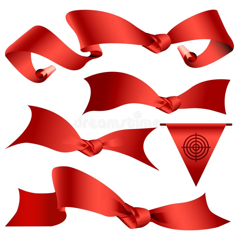 Banderas rojas ilustración del vector. Ilustración de desfile - 5190216