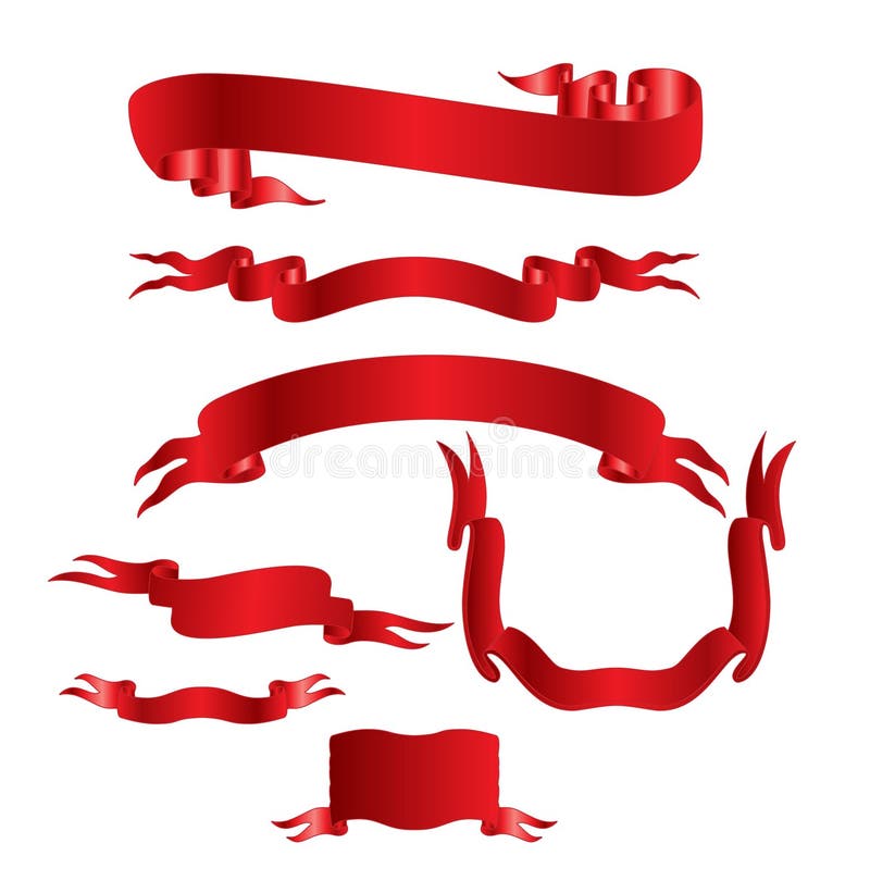 Banderas rojas reales stock de ilustración. Ilustración de etiqueta ...