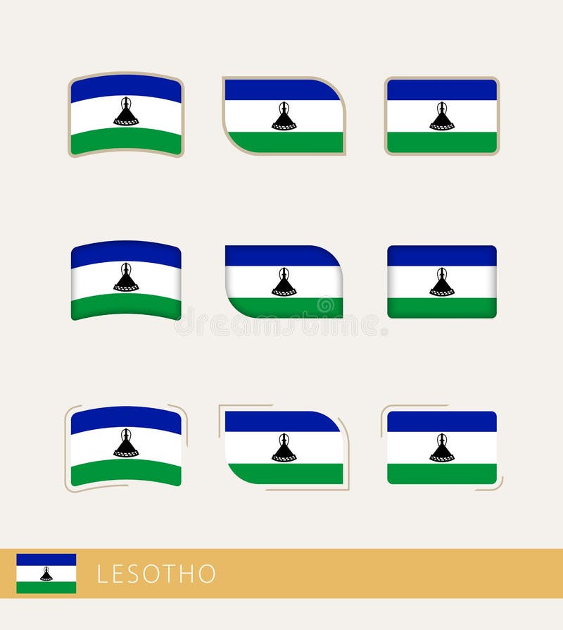 Banderas Vectoriales De La Colección Lesotho De Banderas Lesotho ...