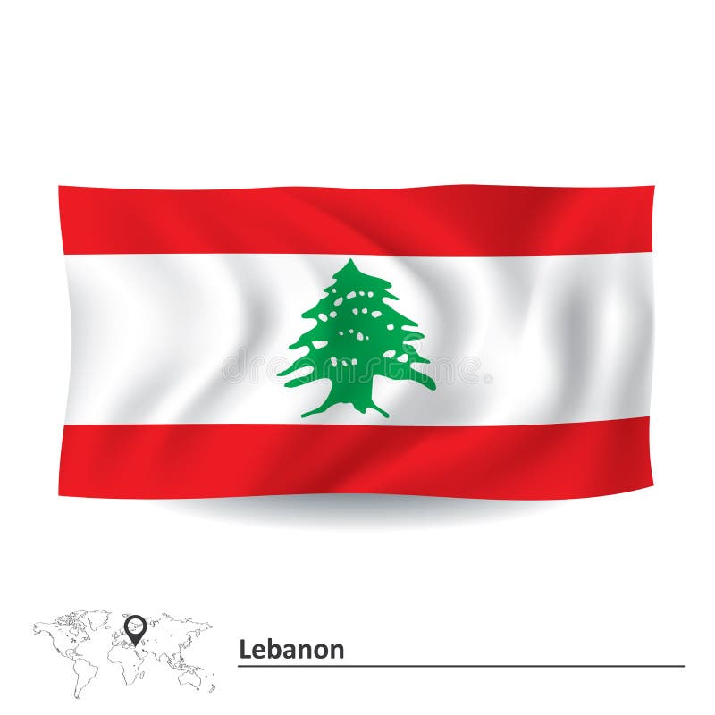 Bandiera del Libano illustrazione vettoriale. Illustrazione di ...